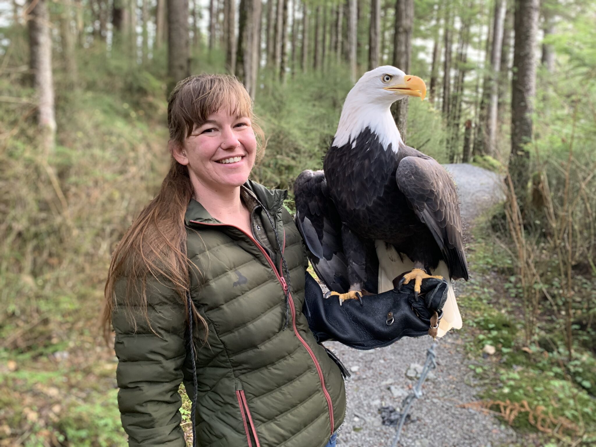 Avian Care Specialist Kaylee Burk with Sitka the Bald Eagle – Alaska ...